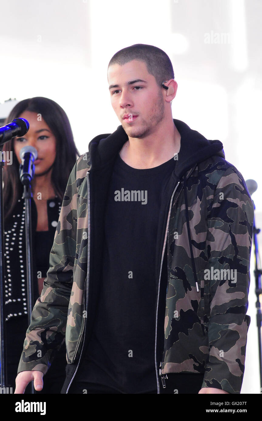 Nick Jonas performing live on NBC's 'Today' show Featuring: Nick Jonas ...