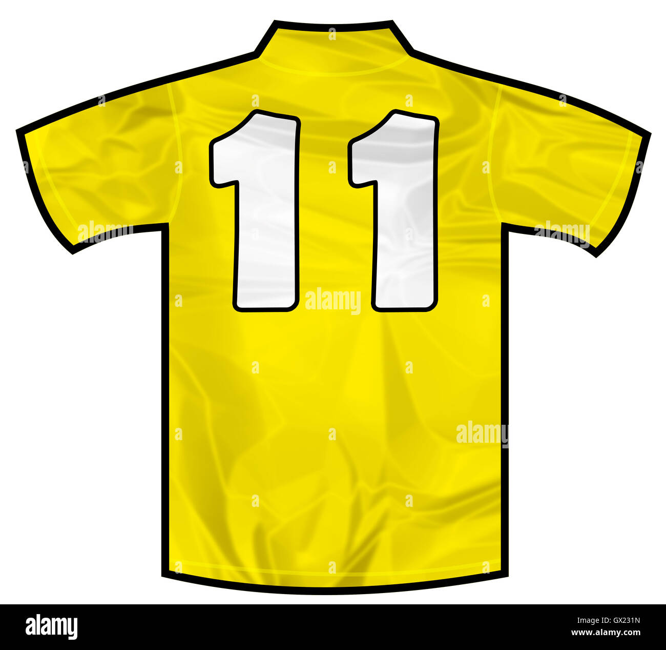 Yellow shirt eleven Stock Photo - Alamy