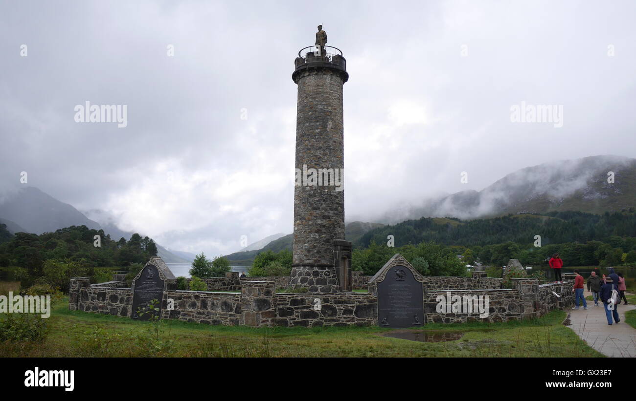 Glenfinnan Monument, at the head of Loch Shiel, was erected, in 1815 ...