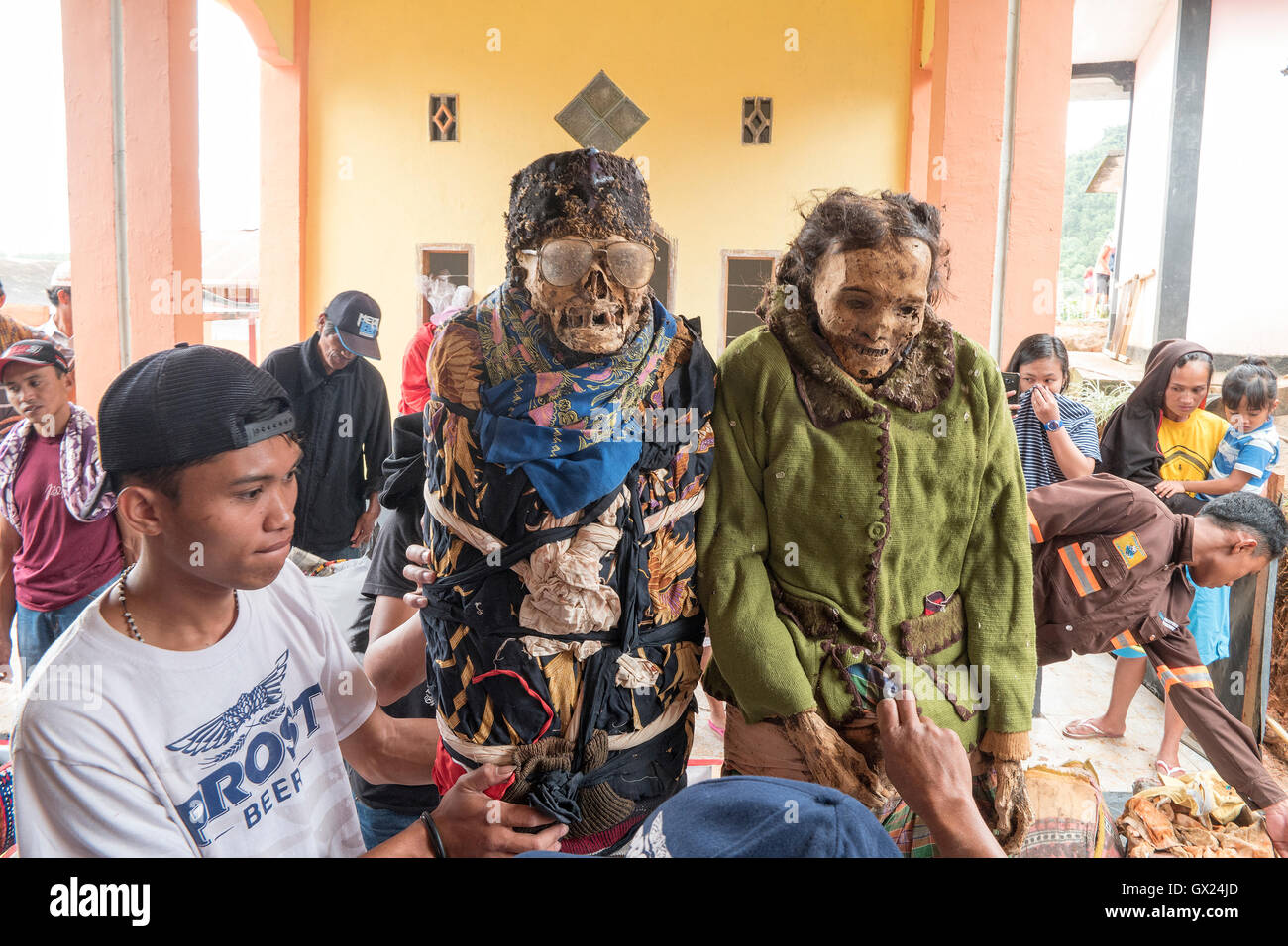 The dead body to bring up dead by the relatives to clean off their ...