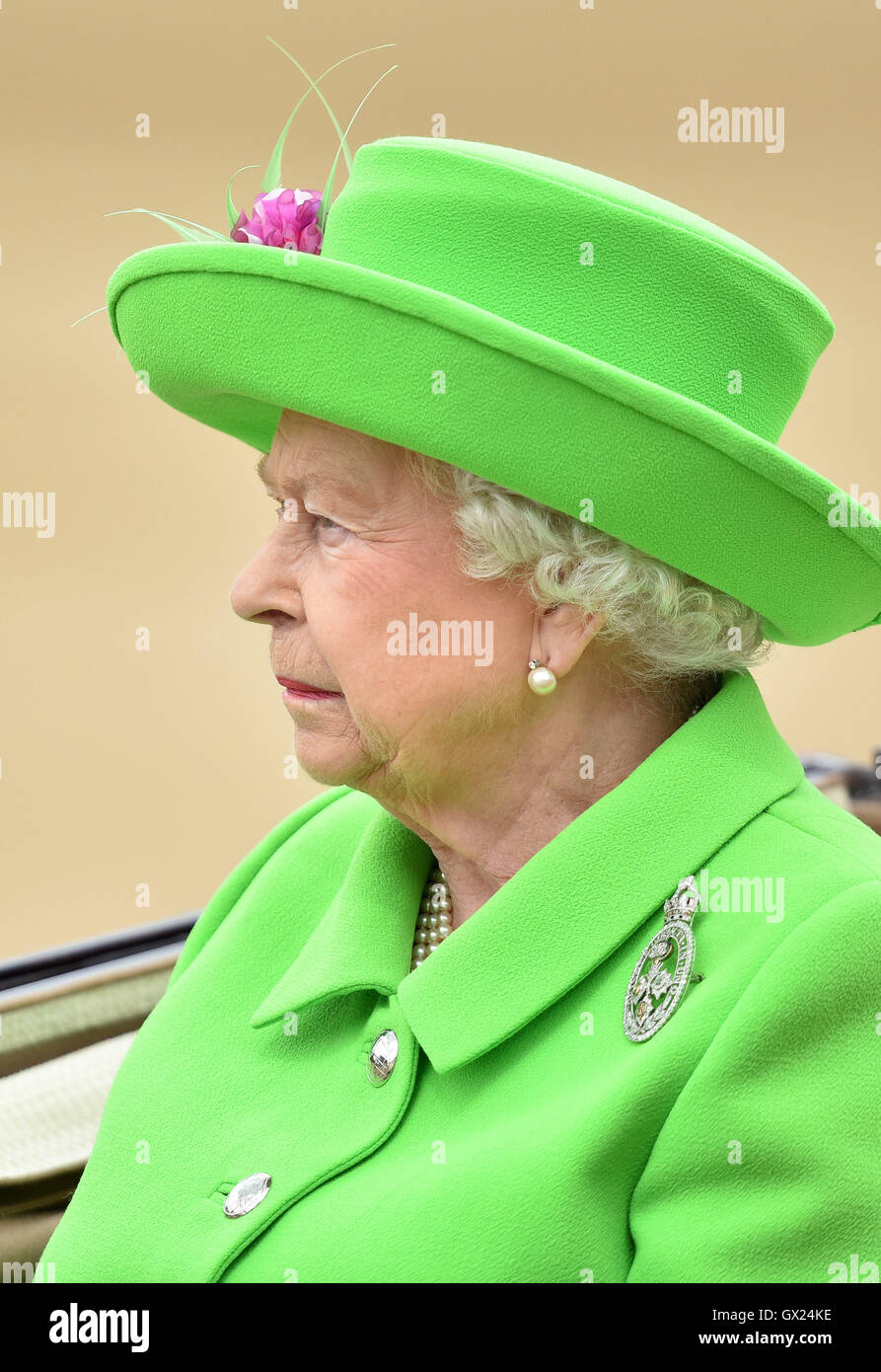 Trooping the Colour held on Horse Guards Parade. Featuring: Queen ...