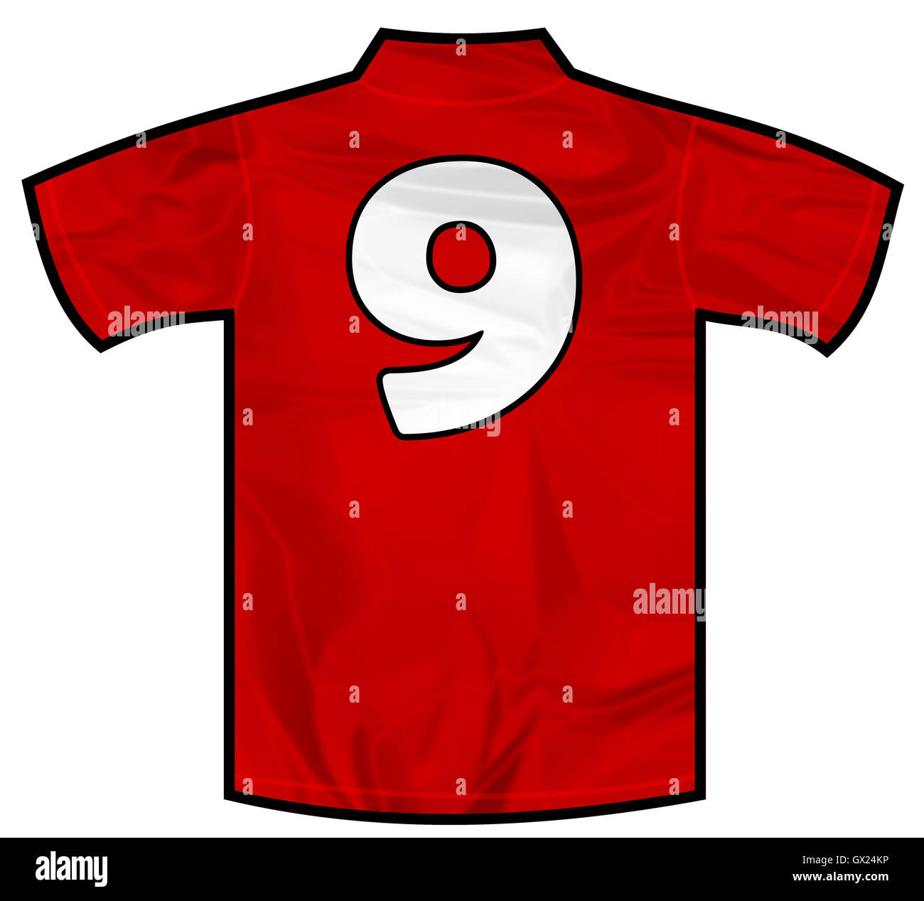 Red shirt nine Stock Photo - Alamy