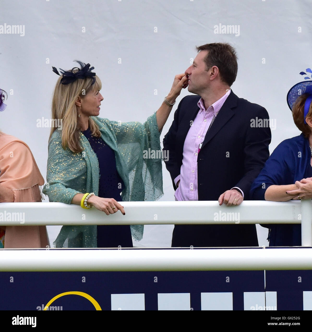 Kate and Gerry McCann at Musselburgh Races, cheering on the horse race ...