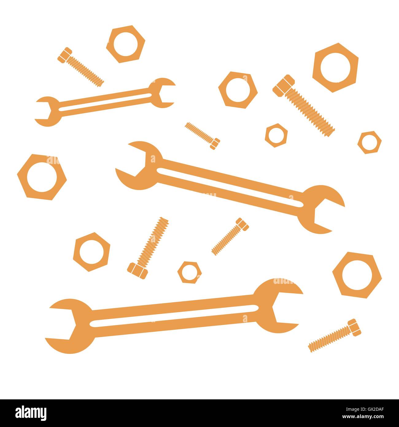 Nice picture of a colored tools on a white background Stock Vector ...