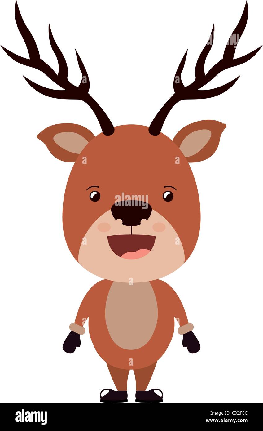 Reindeer cartoon of Merry Christmas Stock Vector Image & Art - Alamy