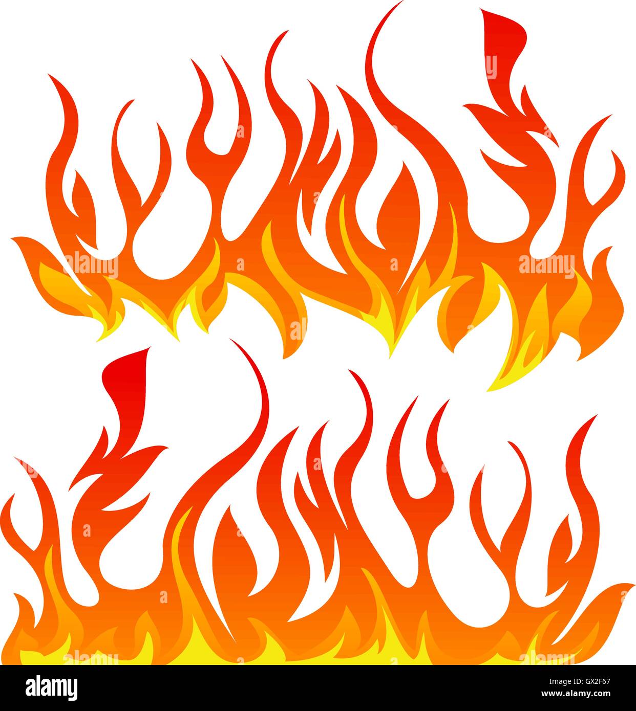 Fire flames vector set Stock Vector Image & Art - Alamy