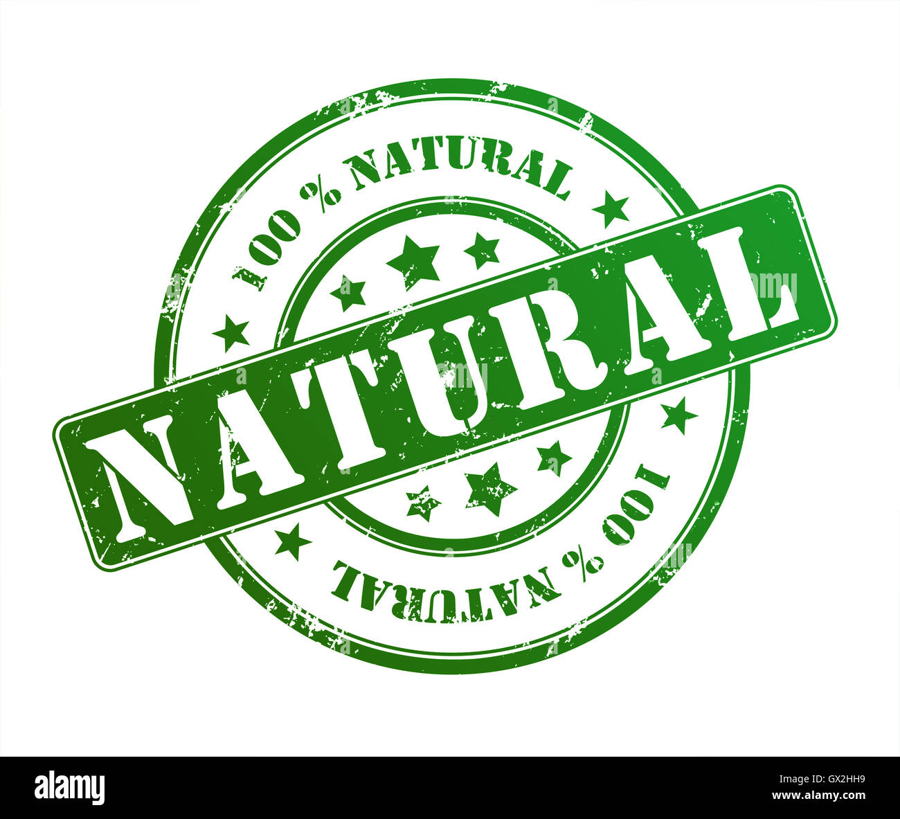 natural stamp concept 3d illustration Stock Photo - Alamy