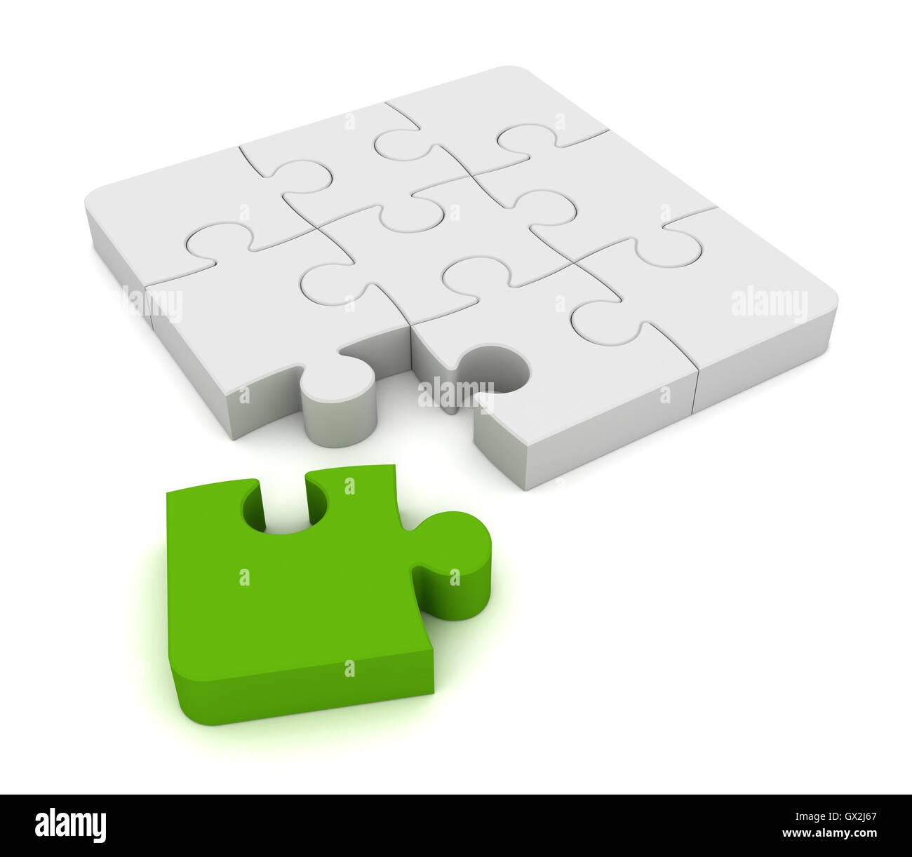 puzzle concept 3d illustration Stock Photo - Alamy