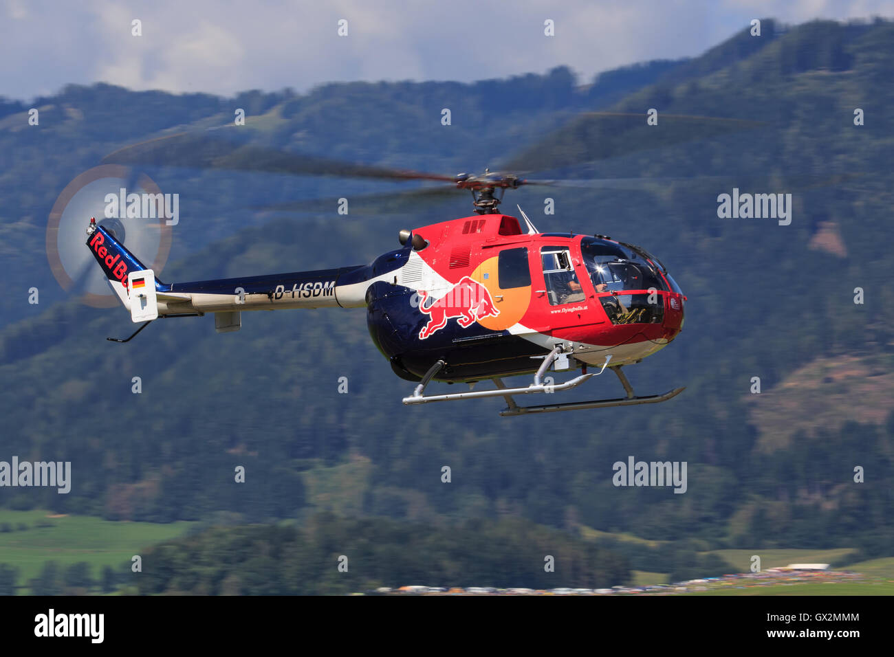 BO-105 from Red Bull at Airpower in Zeltweg, Austria Stock Photo - Alamy