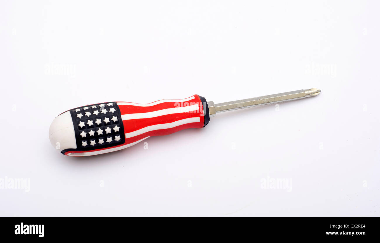 USA made screwdriver isolated on white background Stock Photo - Alamy