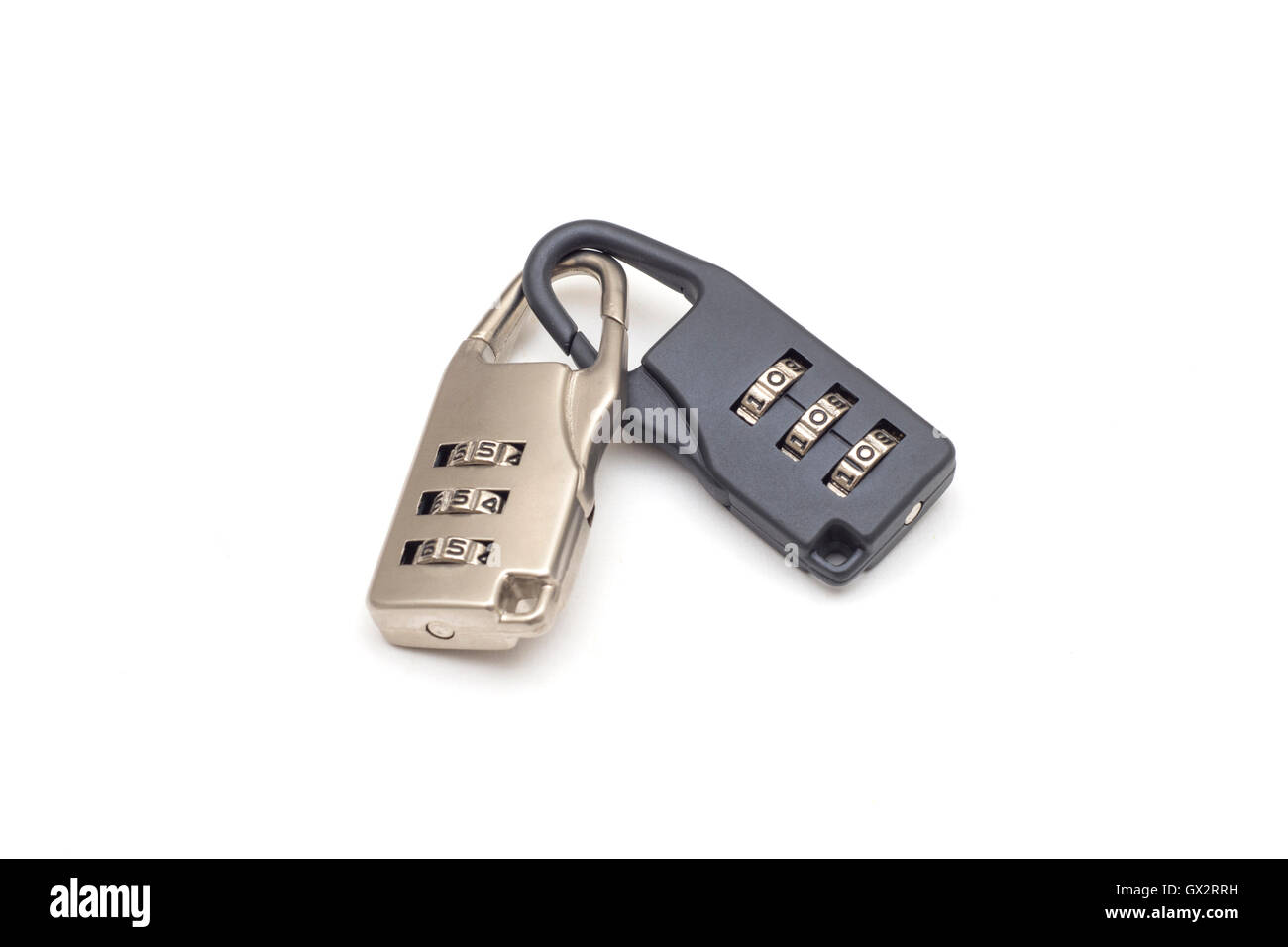 Two Combination Lock pads combined with each other on white Stock Photo ...