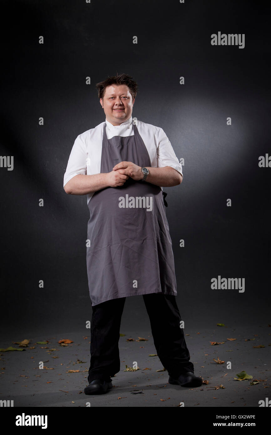 Mark Greenaway, the Scottish chef and cookery writer, at the Edinburgh ...