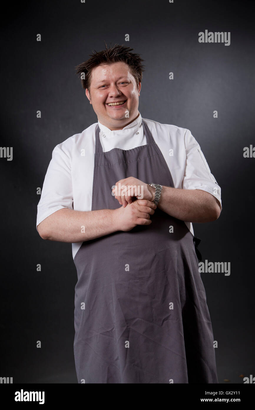 Mark Greenaway, the Scottish chef and cookery writer, at the Edinburgh ...