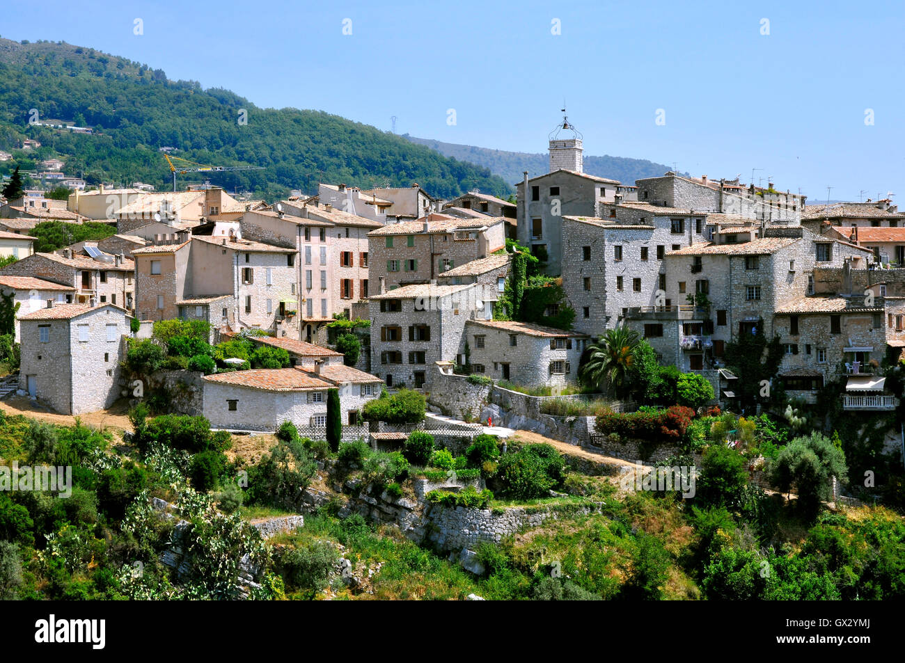 Village of Tourrettes-sur-Loup in southeastern France, region Provence ...
