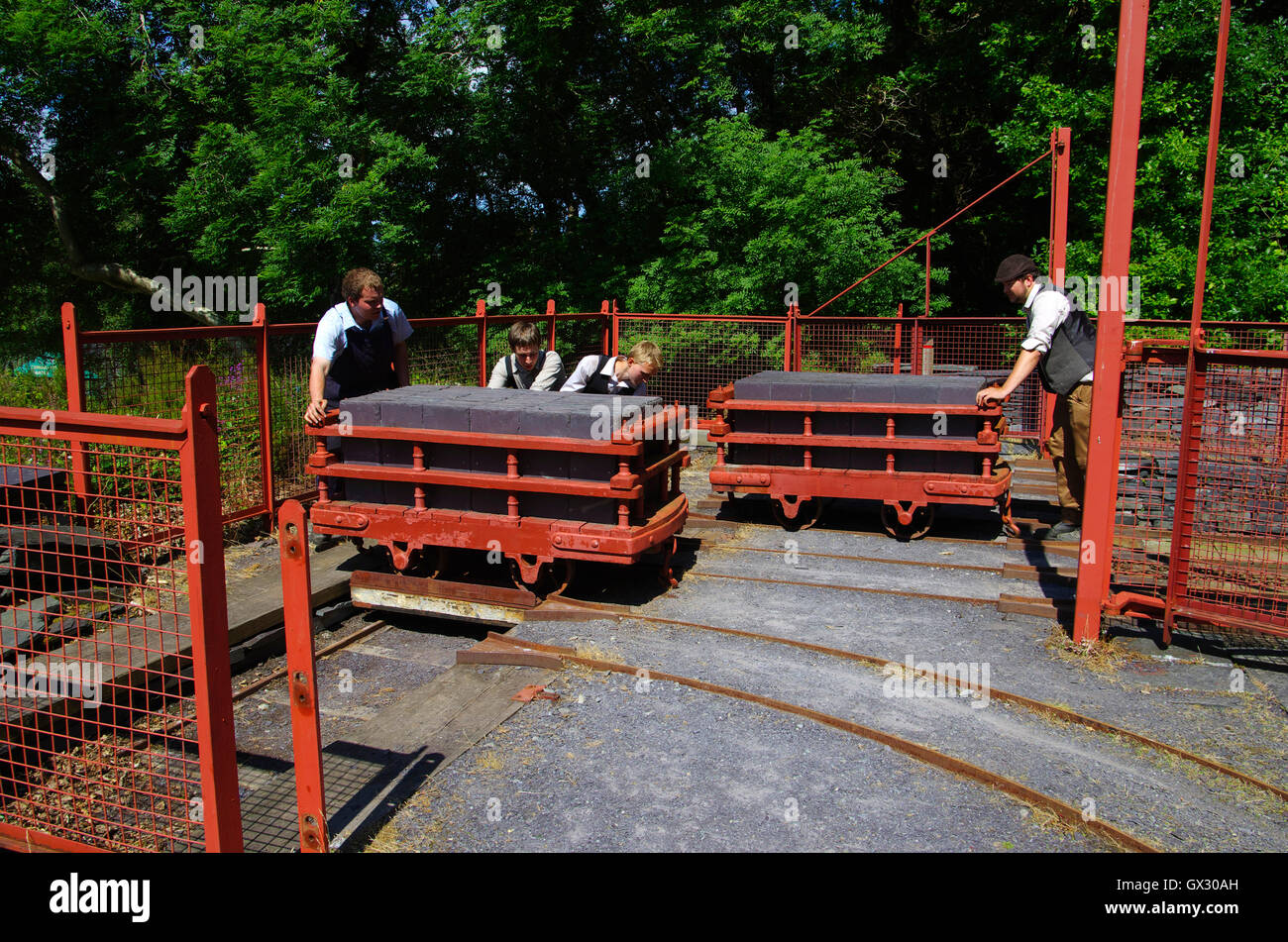 Slate incline at the national slate museum, Wales Stock Photo - Alamy