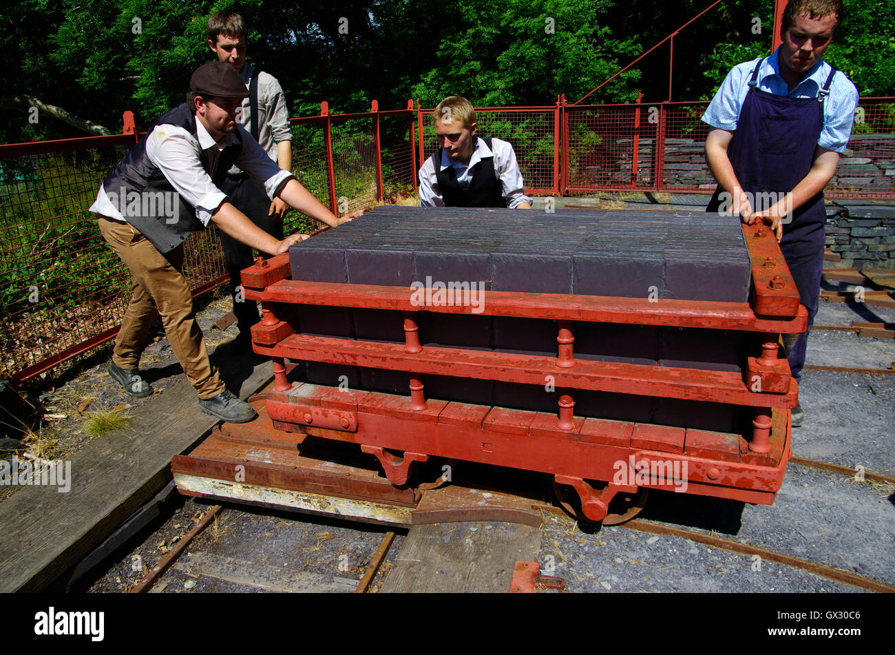 Slate incline at the national slate museum, Wales Stock Photo - Alamy