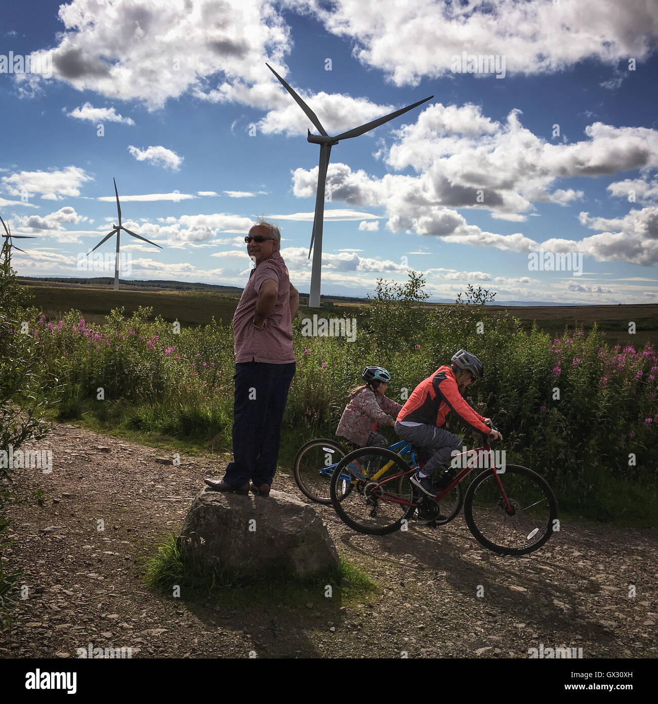 Wind turbines at Whitelee Windfarm, - the UK's largest onshore windfarm ...
