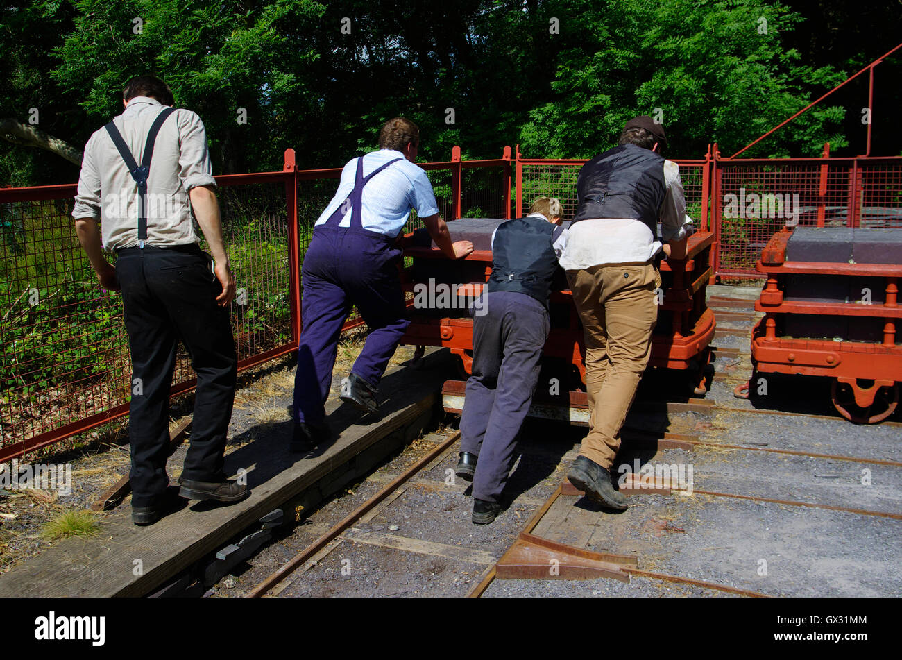 Slate incline at the national slate museum, Wales Stock Photo - Alamy