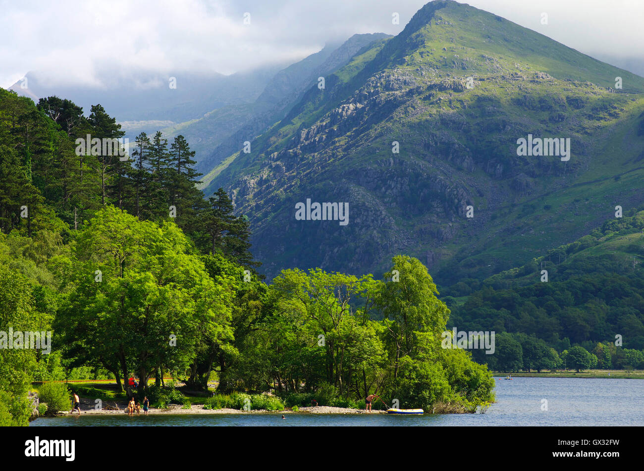Llanberis Lake, Snowdonia, Wales Stock Photo - Alamy