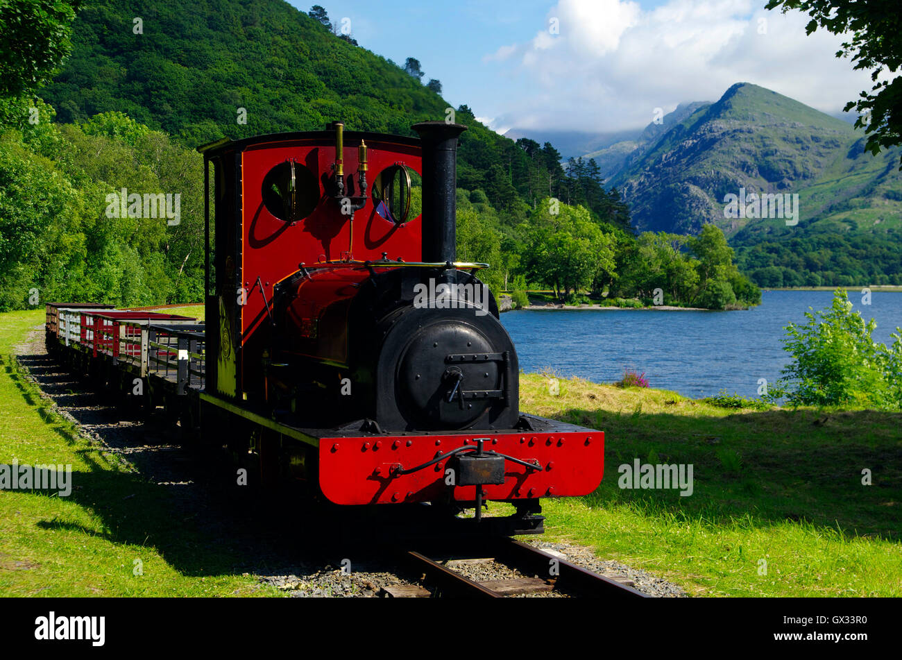 Llanberis Lake Railway, Snowdonia, Wales Stock Photo - Alamy
