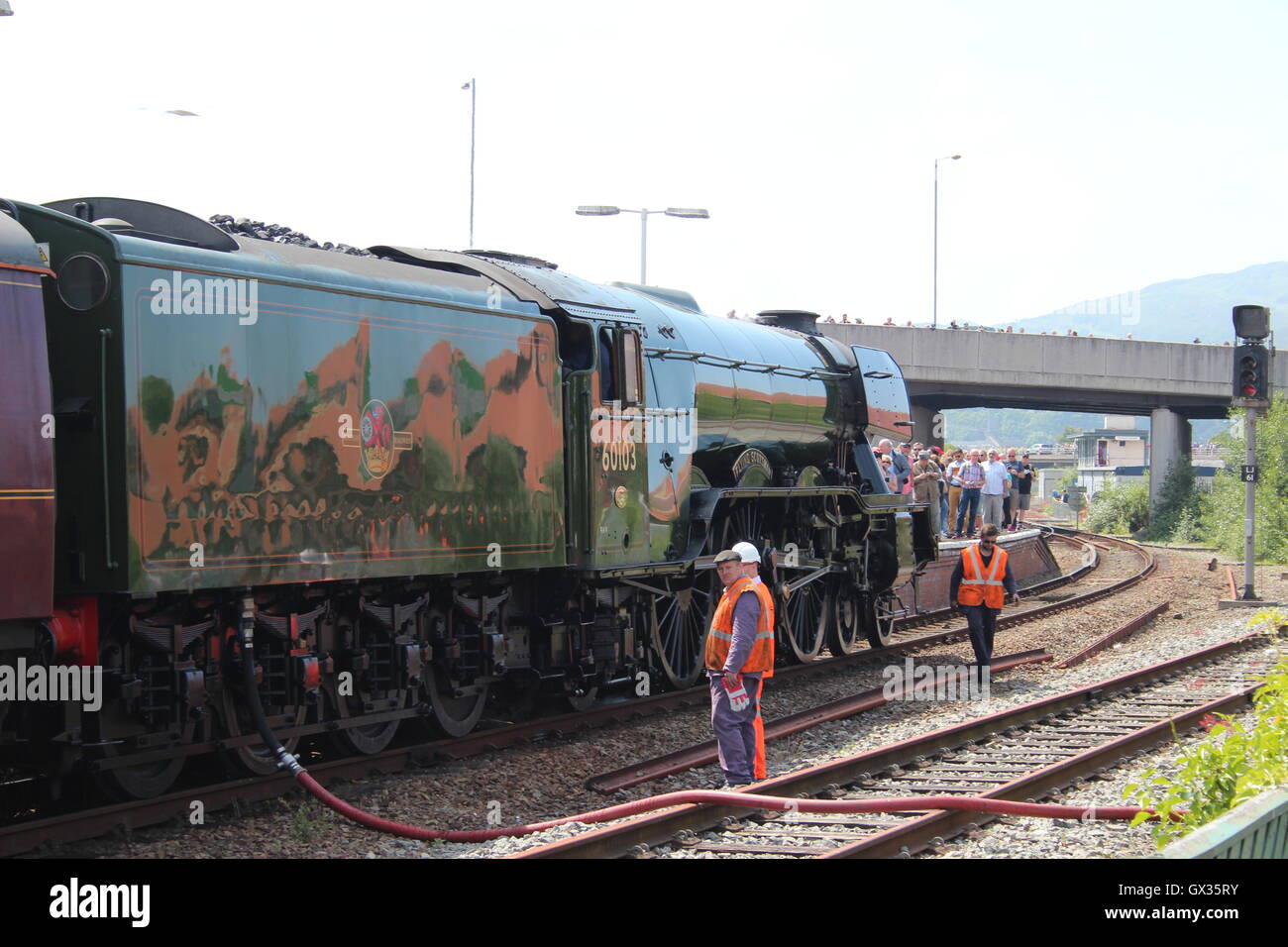 The Flying Scotsman steams along the north Wales coast today Featuring ...