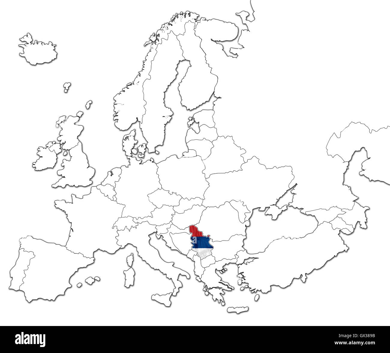 Map of serbia hi-res stock photography and images - Alamy