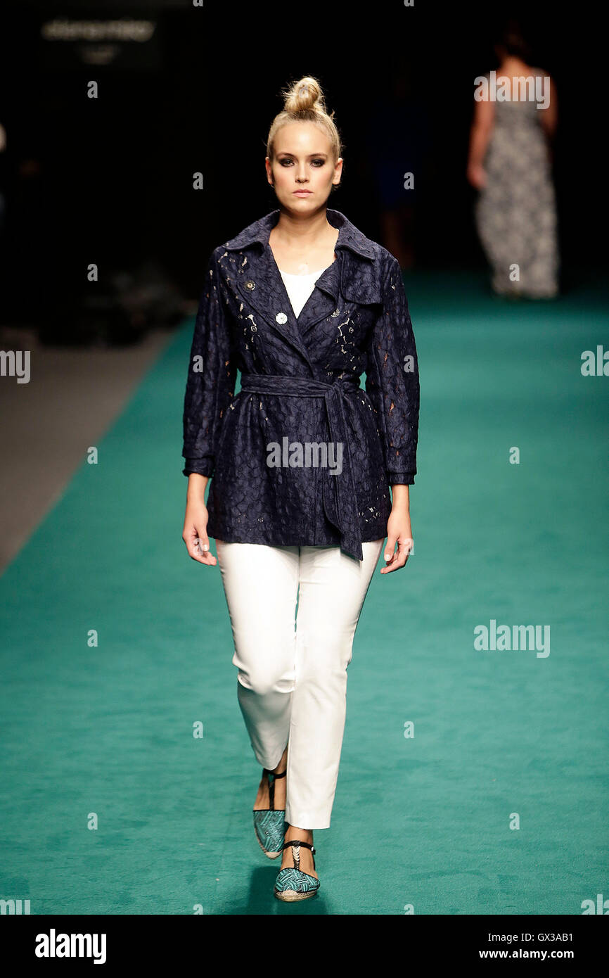 Models at the front row of "Elena Miro" collection during Pasarela ...