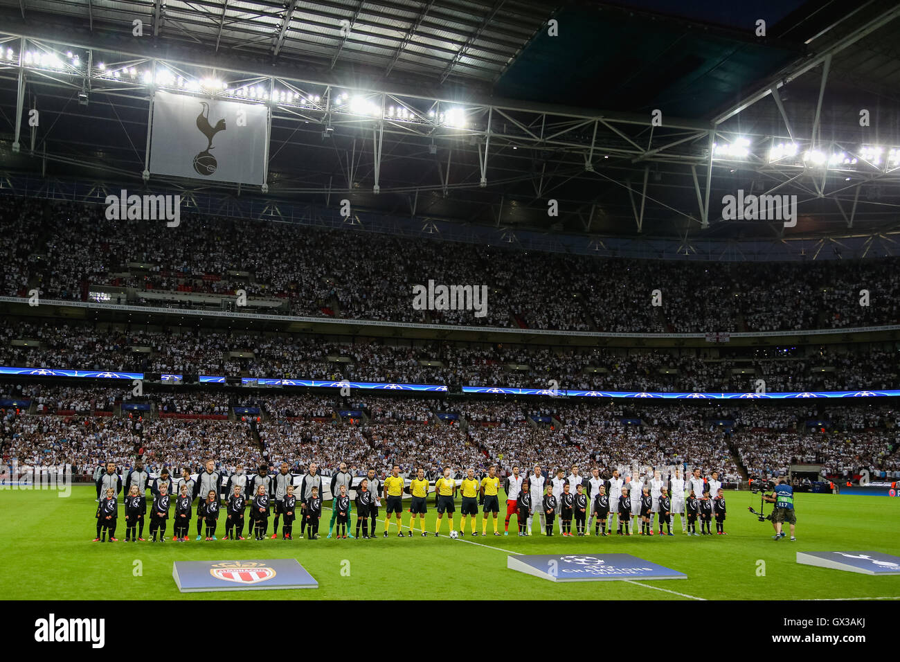 London, UK. 14th Sep, 2016. Two team line up Football/Soccer ...