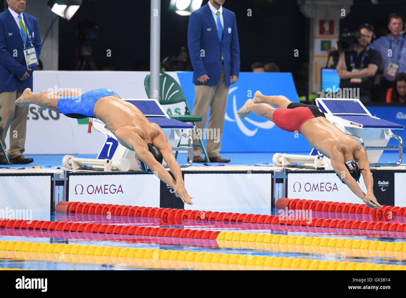 Rio de Janeiro, Brazil. 14th Sep, 2016. (L-R) Yasuhiro Tanaka, Taiga ...