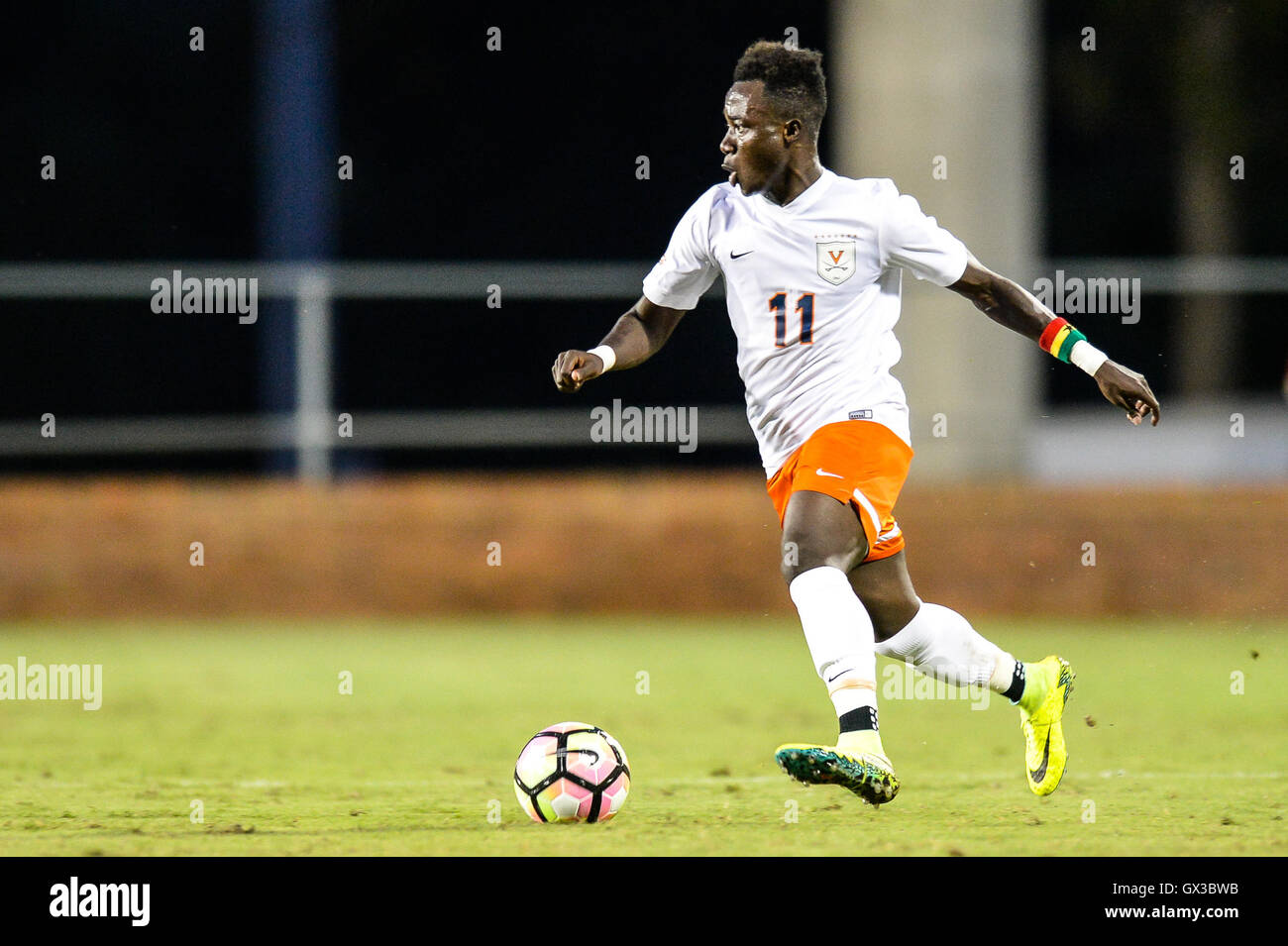 Charlottesville, Virginia, USA. 14th Sep, 2016. EDWARD OPOKU (11) in ...