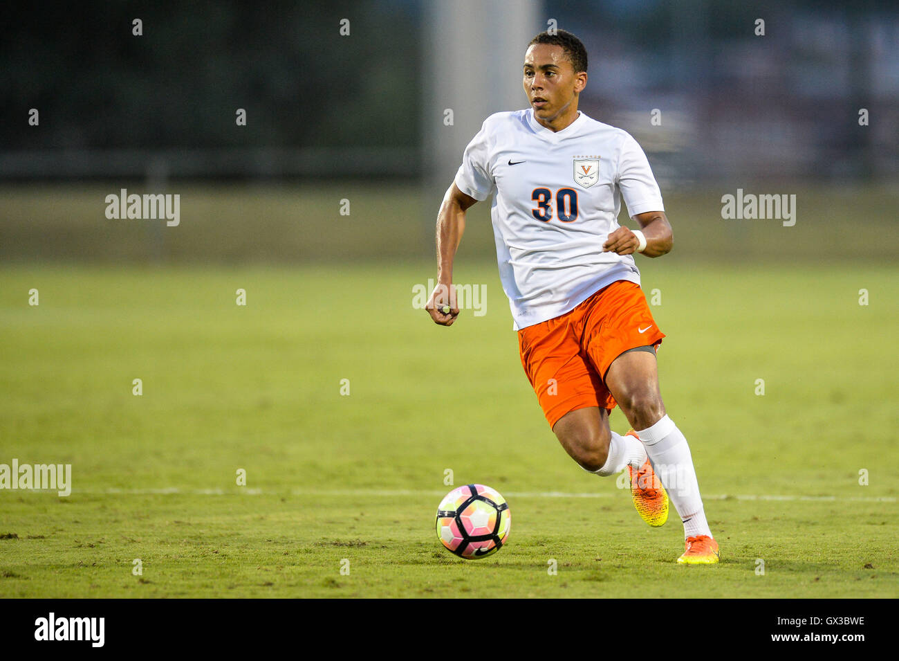Charlottesville, Virginia, USA. 14th Sep, 2016. ROBIN AFAMEFUNA (30) in ...