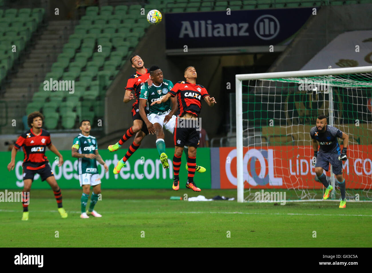 SÃO PAULO, SP - 14.09.2016: PALMEIRAS X FLAMENGO - The player Mina ...