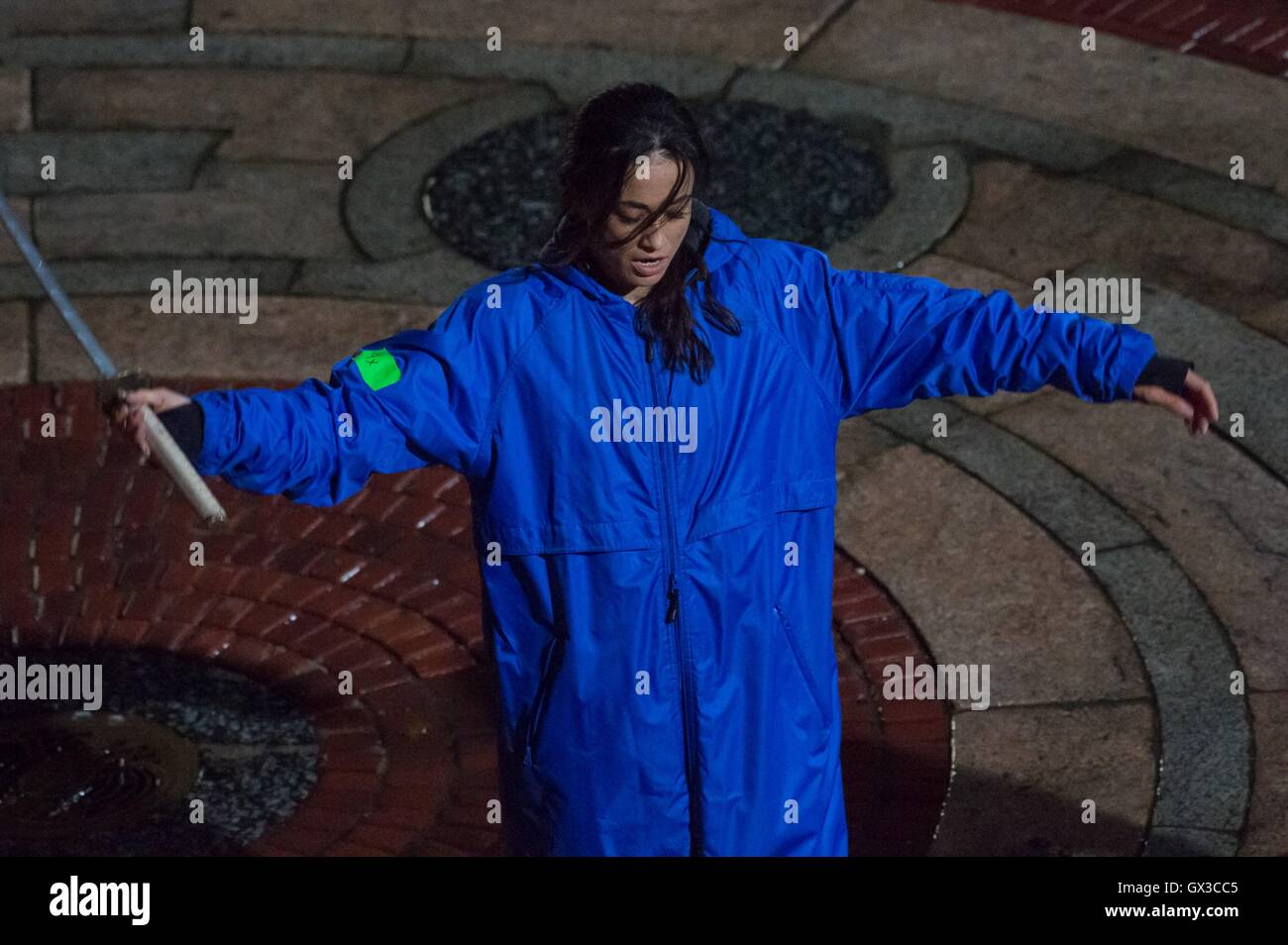 New York, NY, USA. 14th Sep, 2016. Jessica Henwick, on the film set of ...
