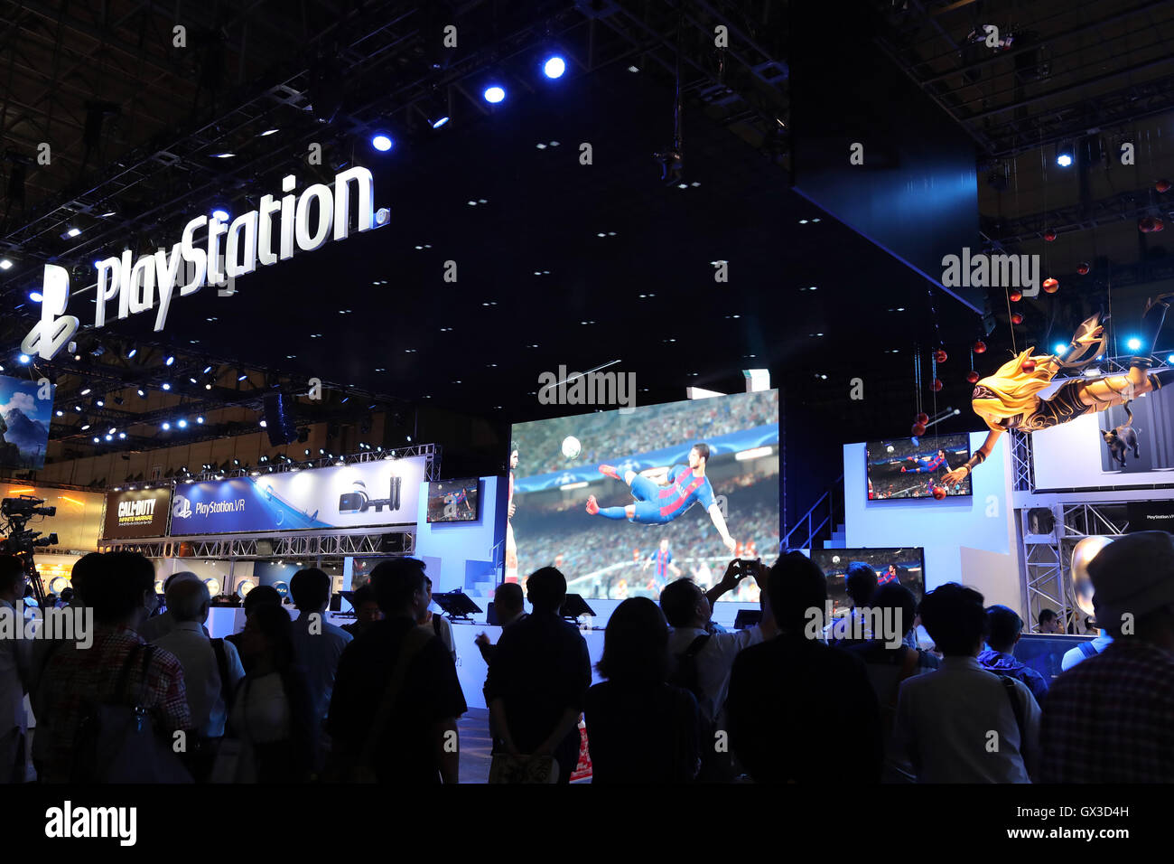Thursday. 15th Sep, 2016. Sony Interactive Entertainment's booth is ...