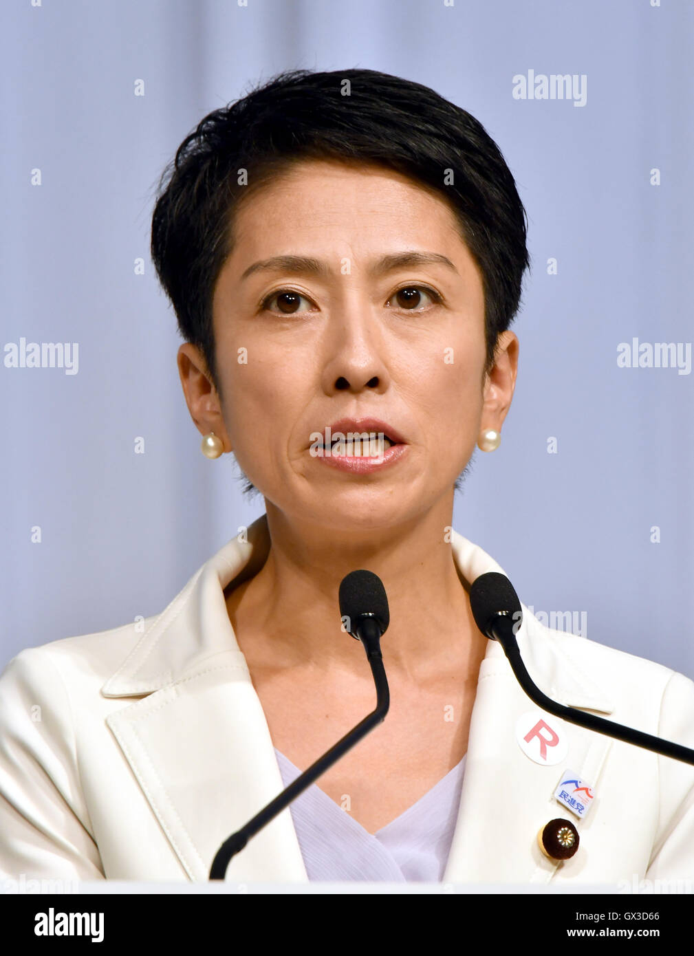 Tokyo, Japan. 15th Sep, 2016. Renho (single name), new leader of the ...