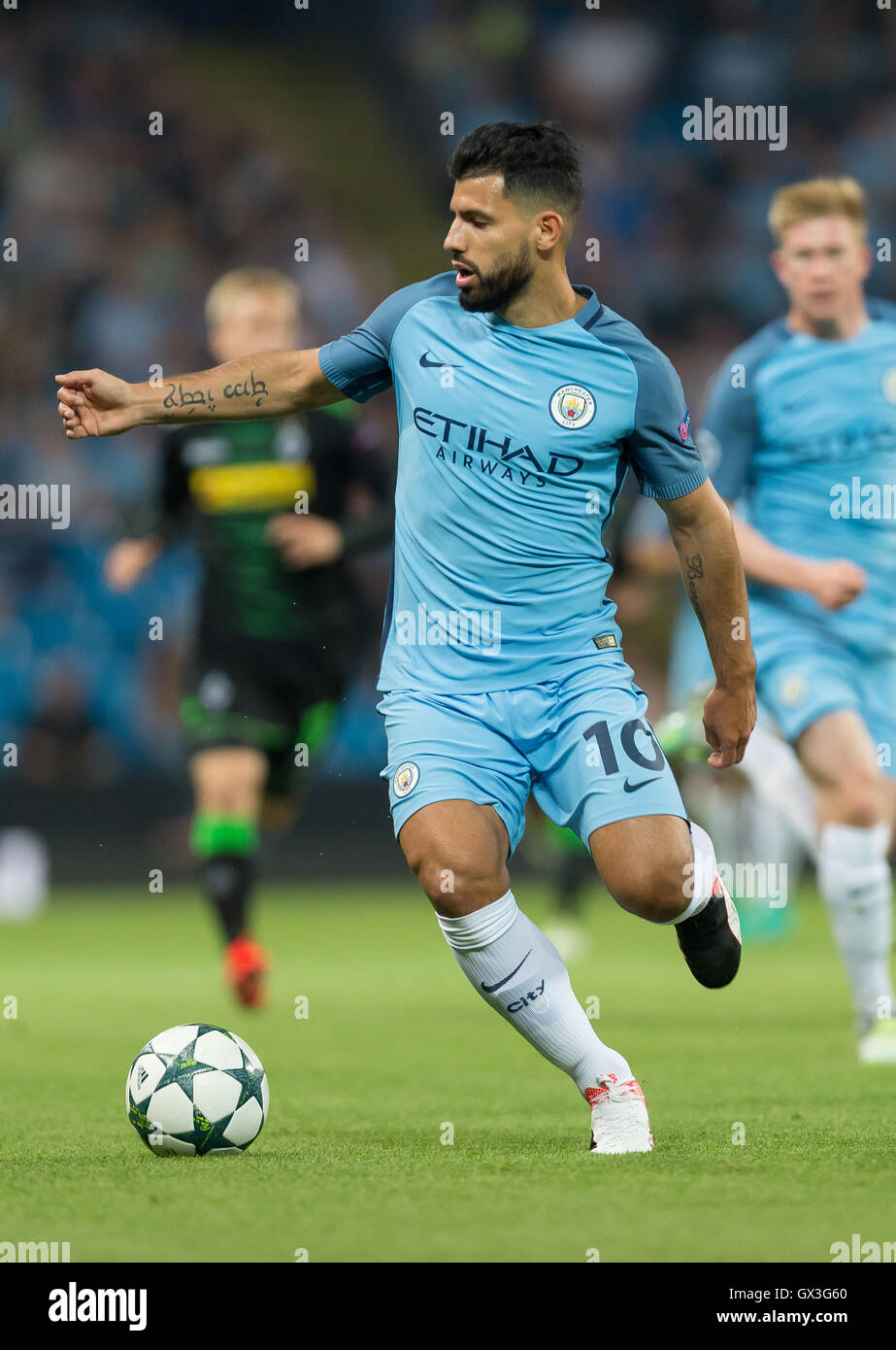 Manchester, UK. 14th Sep, 2016. Manchester's Sergio Agüero in action ...