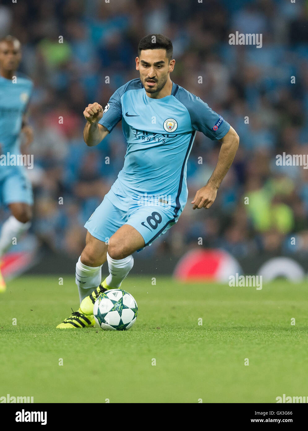 Manchester, UK. 14th Sep, 2016. Manchester's Ilkay Gundogan in action ...