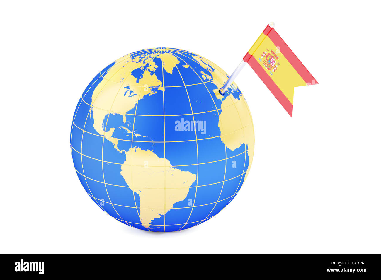 Spanish world map hi-res stock photography and images - Alamy