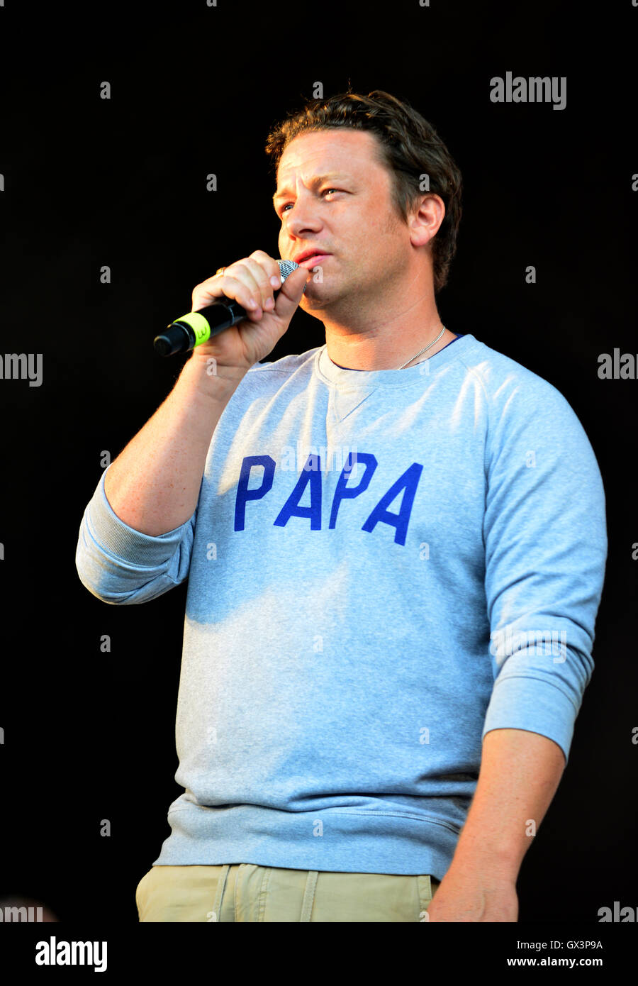 Jamie Oliver at The Big Feastival at Alex James' Farm August, 2016 in ...