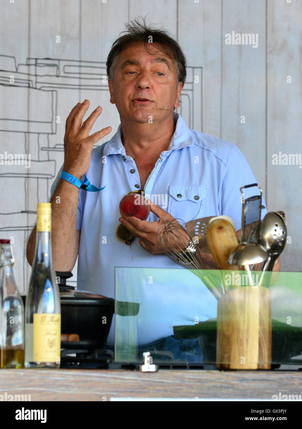 Raymond Blanc at The Big Feastival at Alex James' Farm August, 2016 in ...