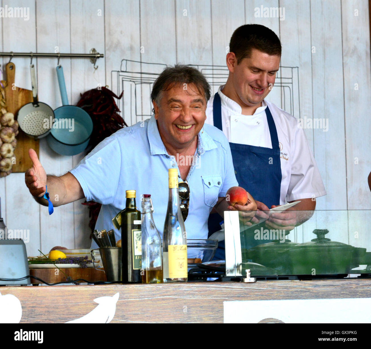 Raymond Blanc at The Big Feastival at Alex James' Farm August, 2016 in ...