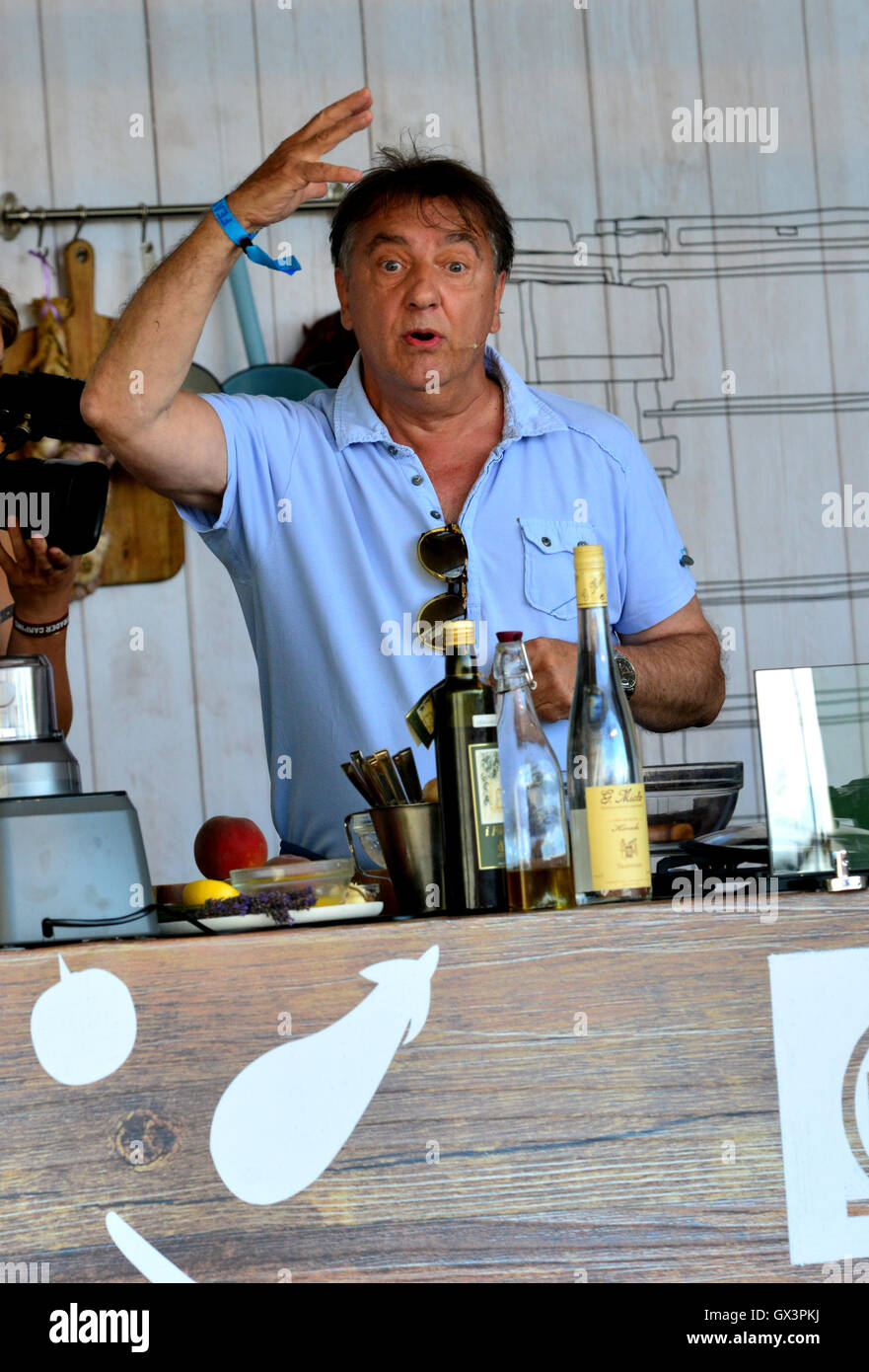 Raymond Blanc at The Big Feastival at Alex James' Farm August, 2016 in ...