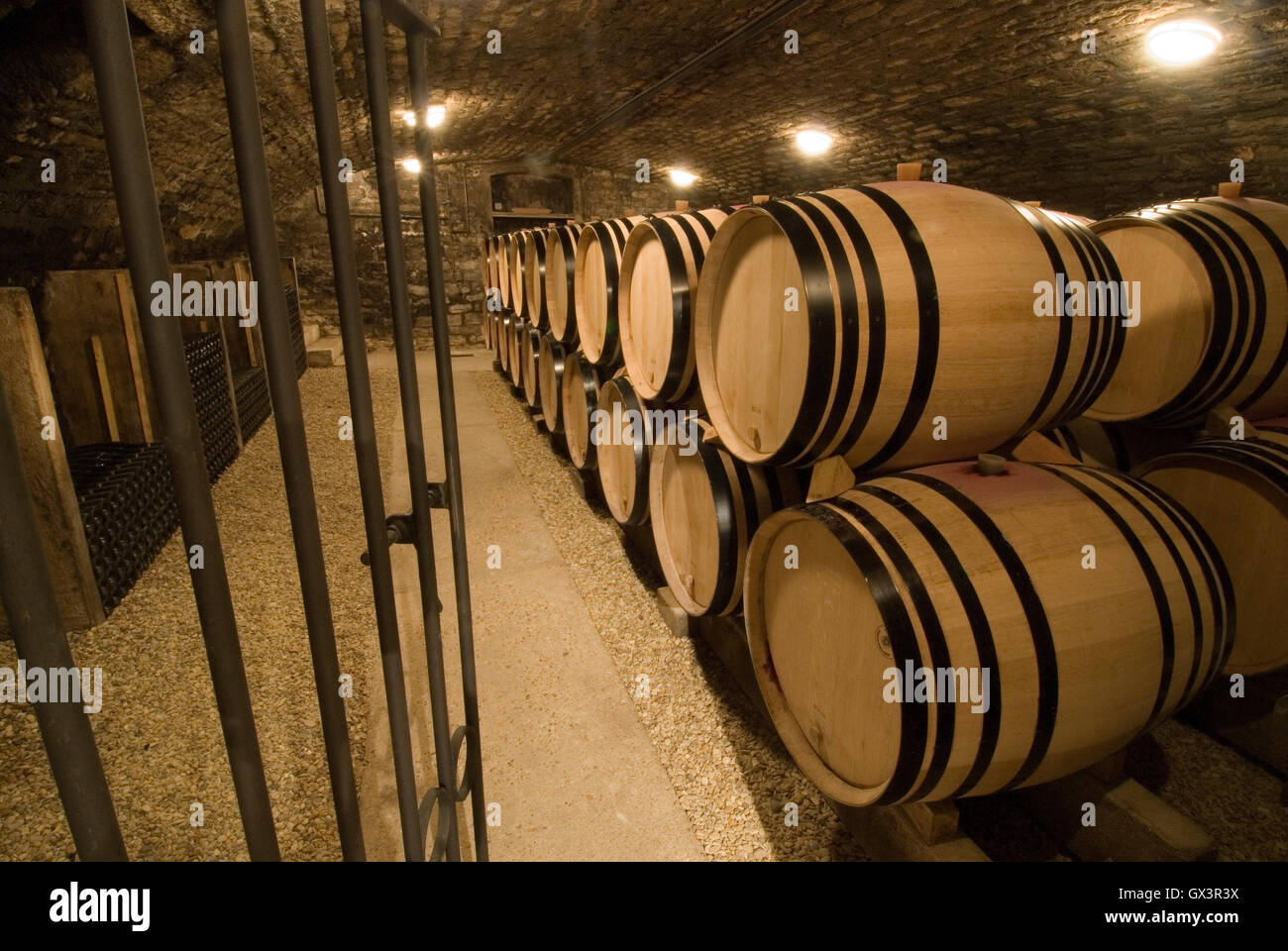 Vosne Romanée Barrel cellar of Domaine Robert Arnoux (Arnoux-Lachaux ...