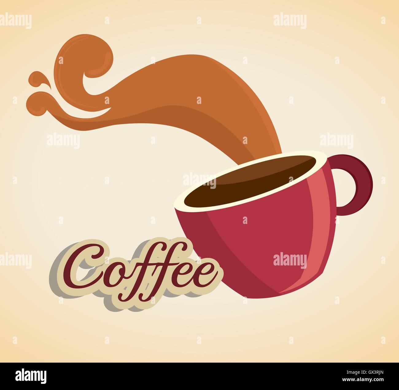 cartoon cup coffee design design Stock Vector Image & Art - Alamy