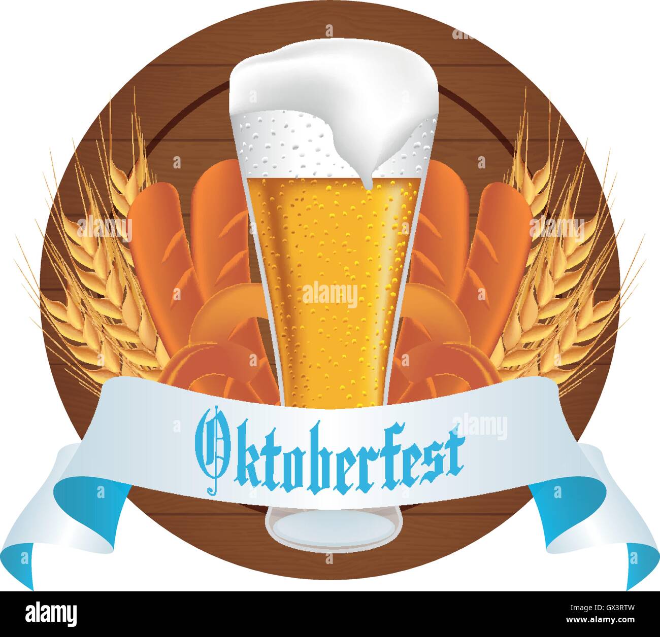 Cute Oktoberfest label Stock Vector Image & Art - Alamy