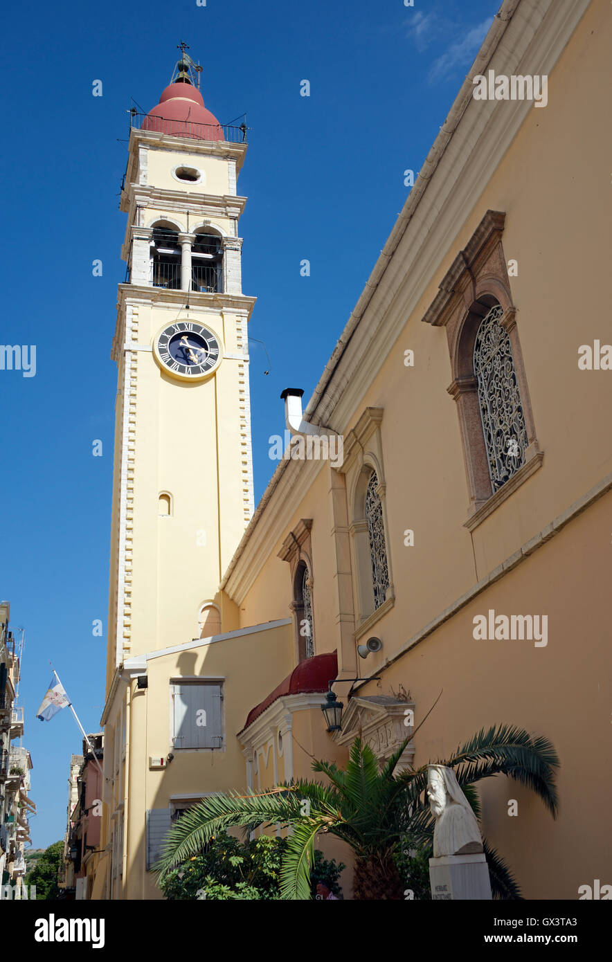 Agios Spyridon Church Corfu Old Town Ionian Islands Greece Stock Photo ...