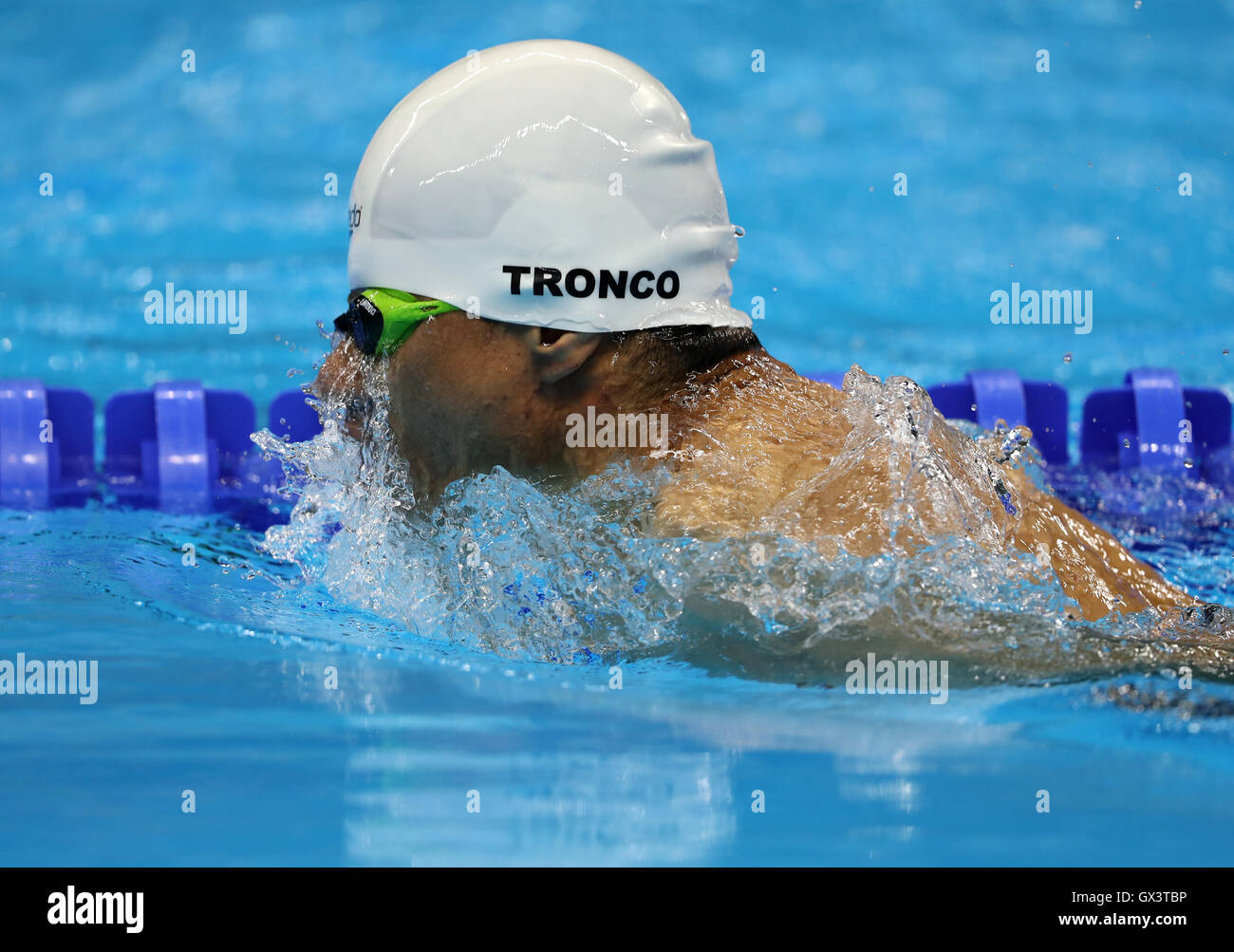 Mexico's Christopher Tronco competes in the Men's 50 metre Breaststroke ...