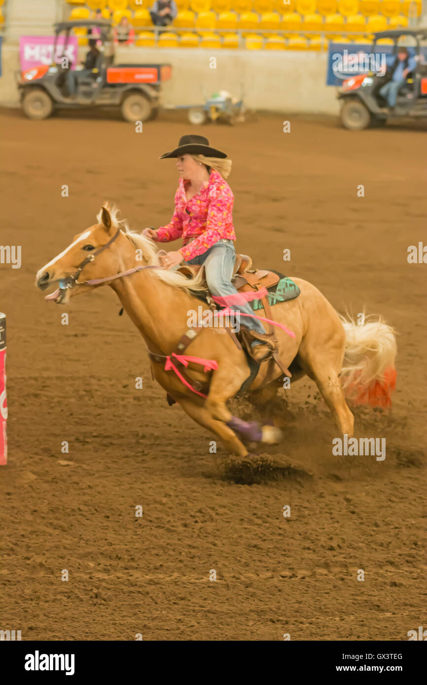 Barrel racing girl hi-res stock photography and images - Alamy