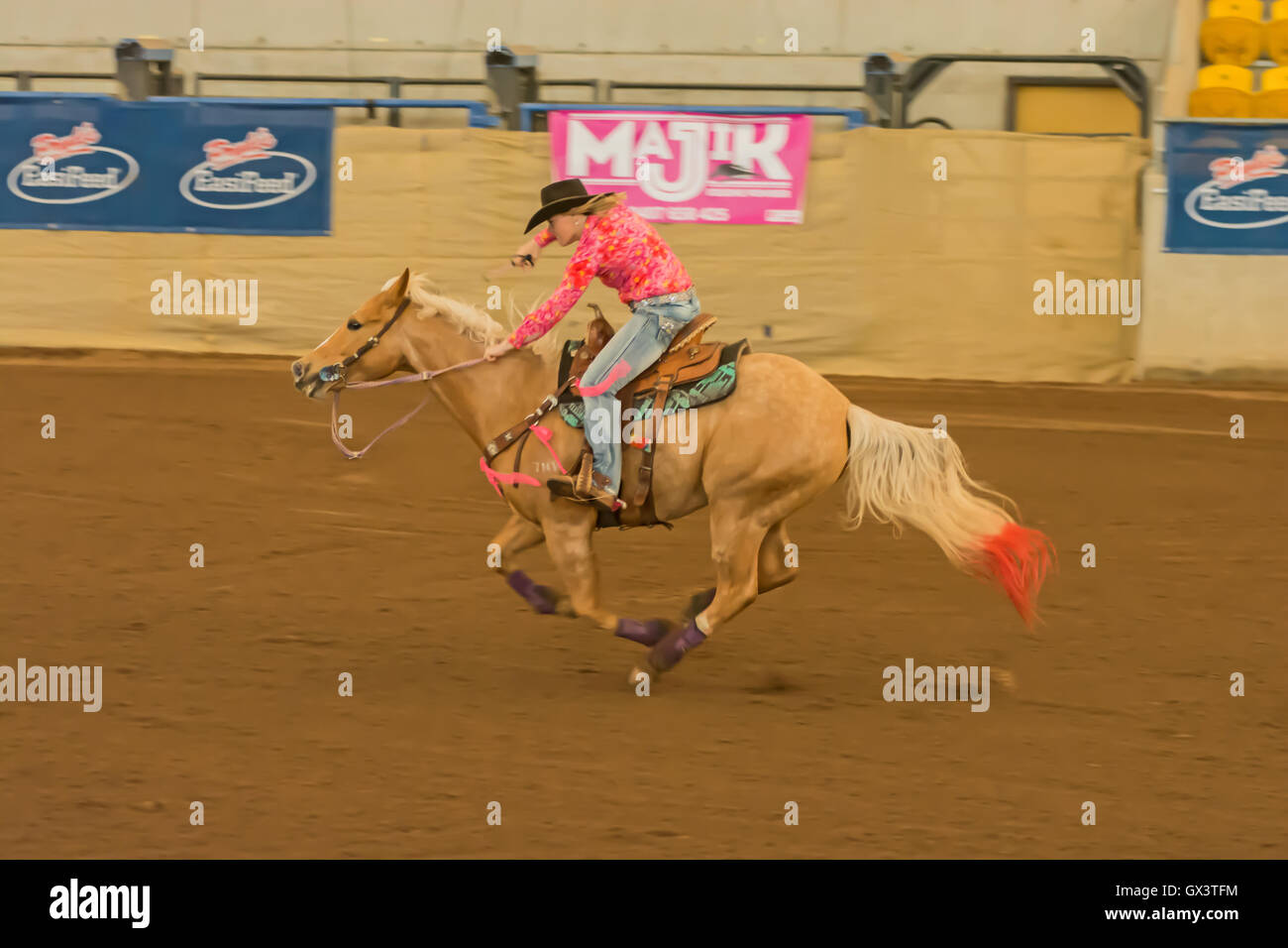 Barrel racing indoor arena tamworth hi-res stock photography and images ...