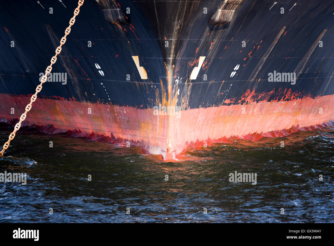 Anchored ship over the sea Stock Photo - Alamy